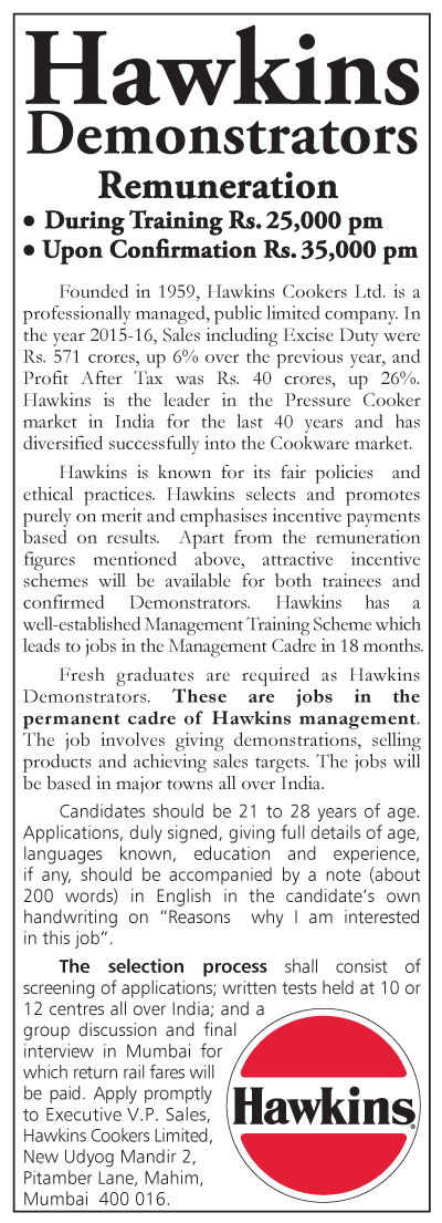 Hawkins: job opportunities